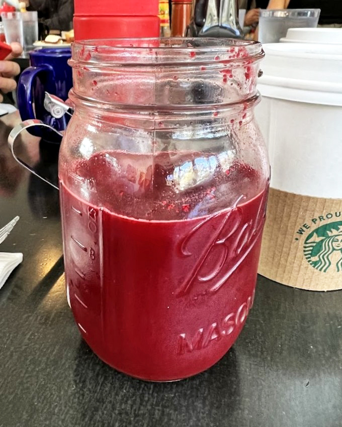That's not just juice in a Mason jar &ndash; it's liquid ruby, promising vitamins and joy with every sip.