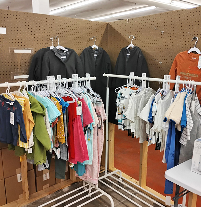 Tiny fashion for tiny humans who grow too quickly. Those colorful children's clothes will last longer than the phase where they actually let you dress them.