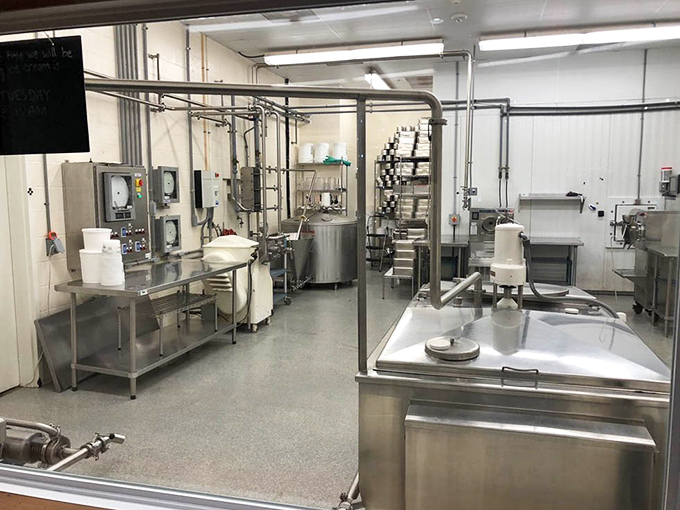 The pristine production facility where milk transforms into magic, proving that sometimes the most delicious science happens behind the scenes.