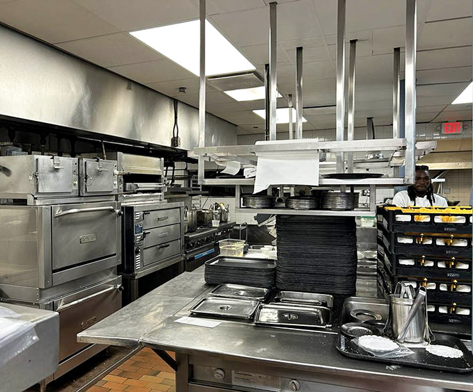 A glimpse into the engine room of gastronomy, where stainless steel and precision timing transform raw ingredients into memories.