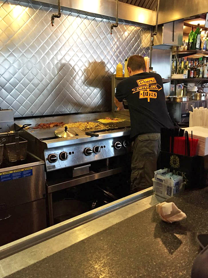 That flat-top grill has seen more action than a Steelers defensive line, seasoned with decades of breakfast victories and lunch-hour heroics.