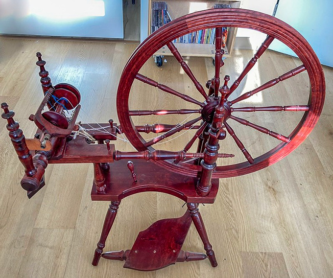Not just any spinning wheel&mdash;a Kromski Polonaise that would make Sleeping Beauty jealous, waiting for its next fiber artist at a fraction of retail price.