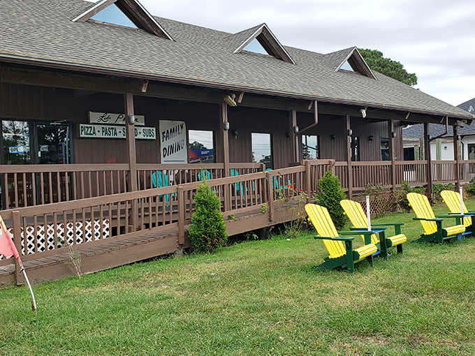 This rustic restaurant's porch and bright Adirondack chairs practically shout "Come sit! Stay awhile!" Island dining at its most inviting.