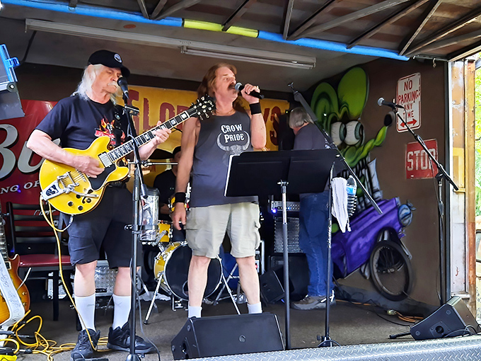 Live music and BBQ&mdash;a pairing as natural as smoke and meat. These performers aren't just background noise; they're essential ingredients in the full experience.