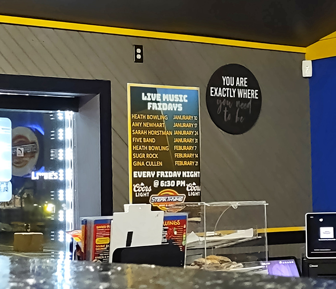 Live music Fridays&mdash;because great food deserves a soundtrack. Local talent provides the perfect backdrop to your evening feast, turning dinner into a full sensory experience.