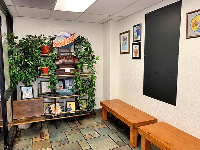 The entrance area's vintage touches and family photos tell you this isn't just a restaurant &ndash; it's someone's pride and joy.