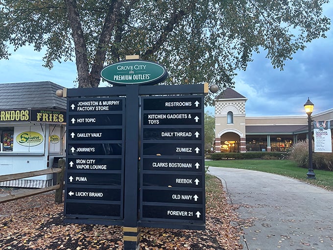 Directional signs: the retail equivalent of breadcrumbs for shoppers who've lost their way (and possibly their budget).