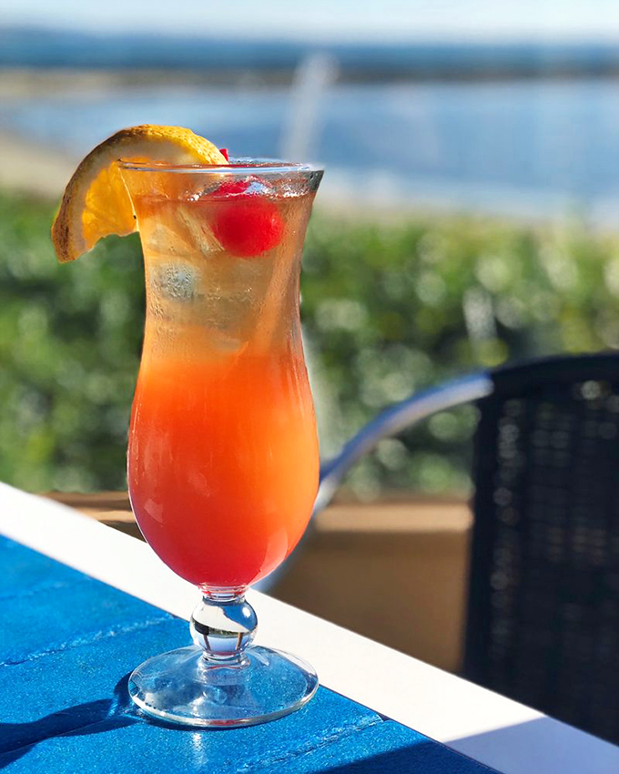 Ocean views and a sunset-colored cocktail &ndash; some clich&eacute;s exist for a reason. Pure California bliss in a glass.