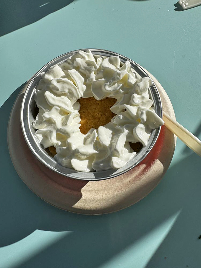 Mango cr&egrave;me br&ucirc;l&eacute;e offering a tropical twist on the classic French dessert that dreams are made of.