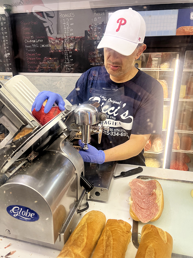 The meat slicer&mdash;workhorse of any great sandwich shop&mdash;transforms whole cuts into the paper-thin slices that define a proper hoagie.