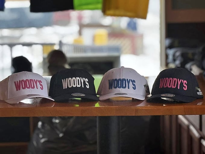 Woody's merch lets you take home bragging rights. These hats silently announce: "Yes, I've experienced the crab cakes everyone's talking about."