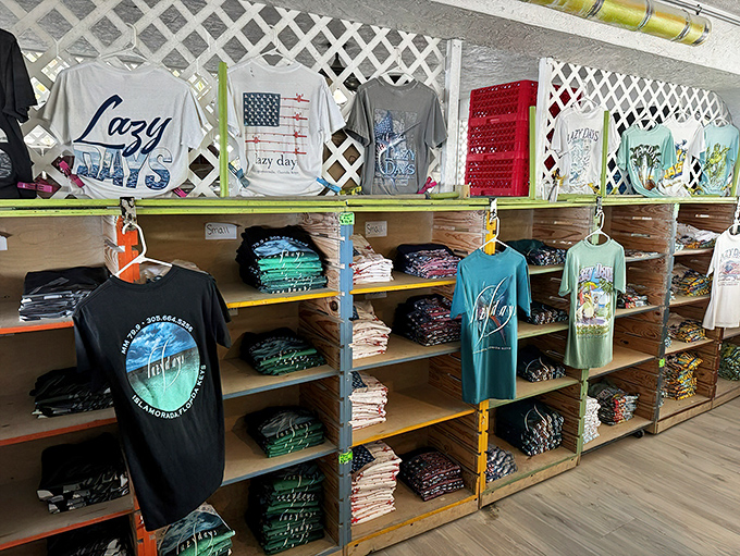 The ultimate vacation flex isn't a selfie&mdash;it's a Lazy Days t-shirt that tells everyone back home, "Yes, I found the good place you missed."