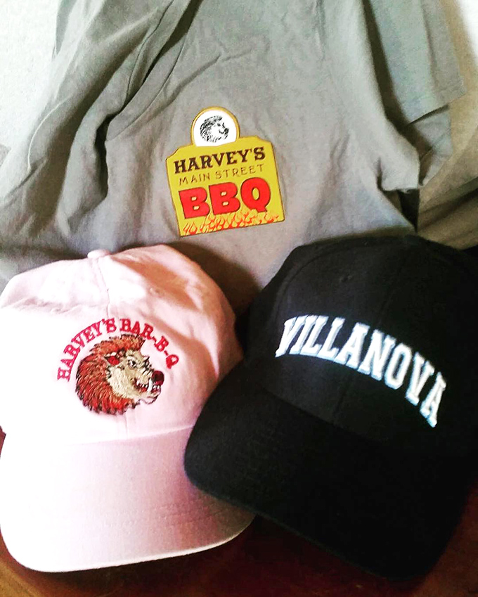 Harvey's merch lets you take home the memory, if not the actual barbecue. Though you'll probably take home leftovers too.