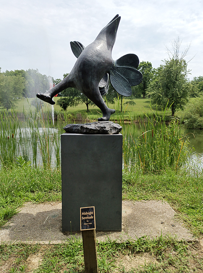 Midnight Serenade features a fish that appears to be singing&mdash;proof that art, like karaoke, is best when it makes you smile while questioning reality.