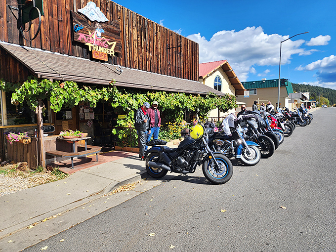 Where motorcycles gather like faithful pilgrims at a temple of road trip refreshment&mdash;the biker's version of a watering hole.