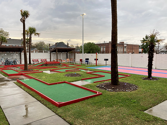Miniature golf in paradise! Palm trees and colorful courses make this spot a whimsical escape. Who says retirement can't include a little putting practice? 