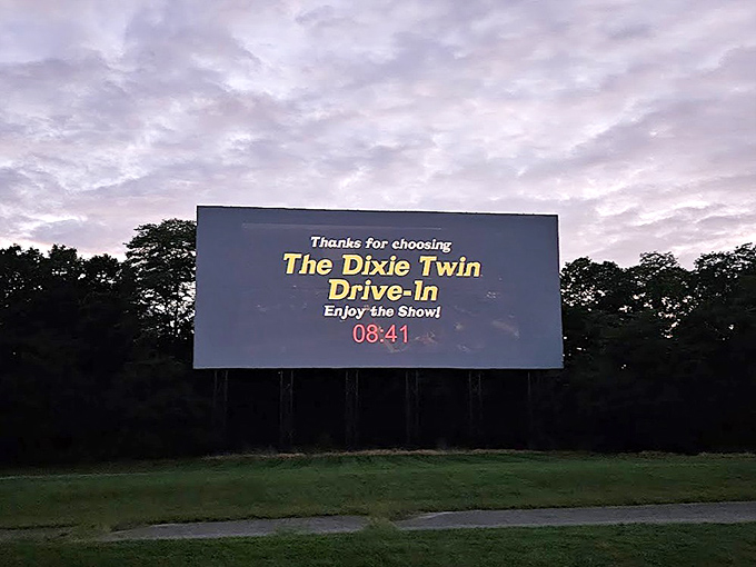 "Thanks for choosing The Dixie Twin Drive-In"&mdash;eight minutes until showtime and the anticipation is deliciously palpable.