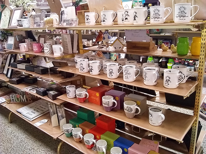 Beyond candy, Daffin's offers charming mugs and gifts for those rare moments when chocolate alone isn't enough.