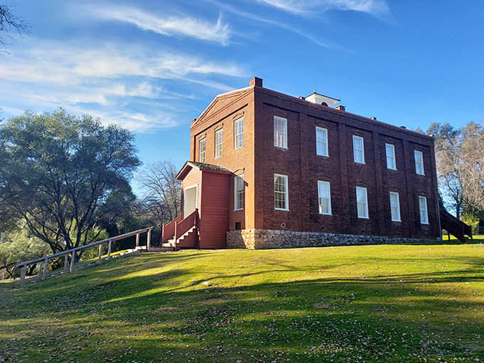 The stately Old Columbia Schoolhouse reminds us that even amid gold fever, education remained a cornerstone of community building in frontier California.