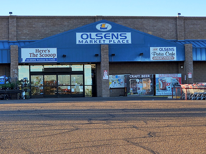 Olsens Marketplace promises "The Scoop" and we're betting it's not just about ice cream. Small-town grocery stores: where shopping meets social hour.