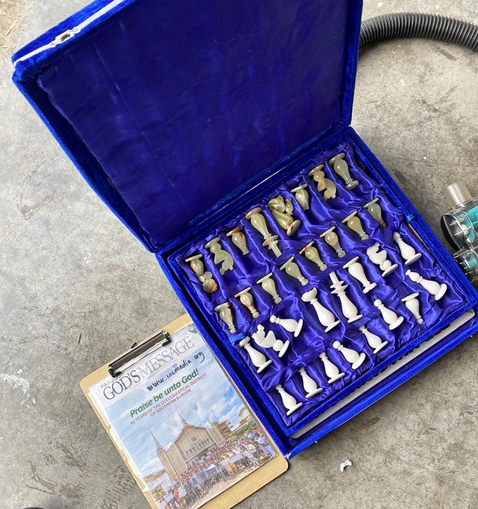 Not just any chess set &ndash; a marble masterpiece that makes "Queen's Gambit" moves look even more dramatic.