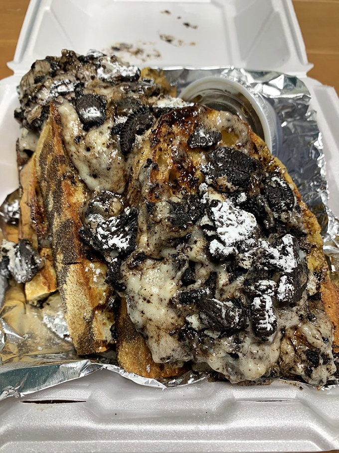 This isn't just French toast &ndash; it's dessert masquerading as breakfast, the kind that makes you feel both guilty and completely justified.