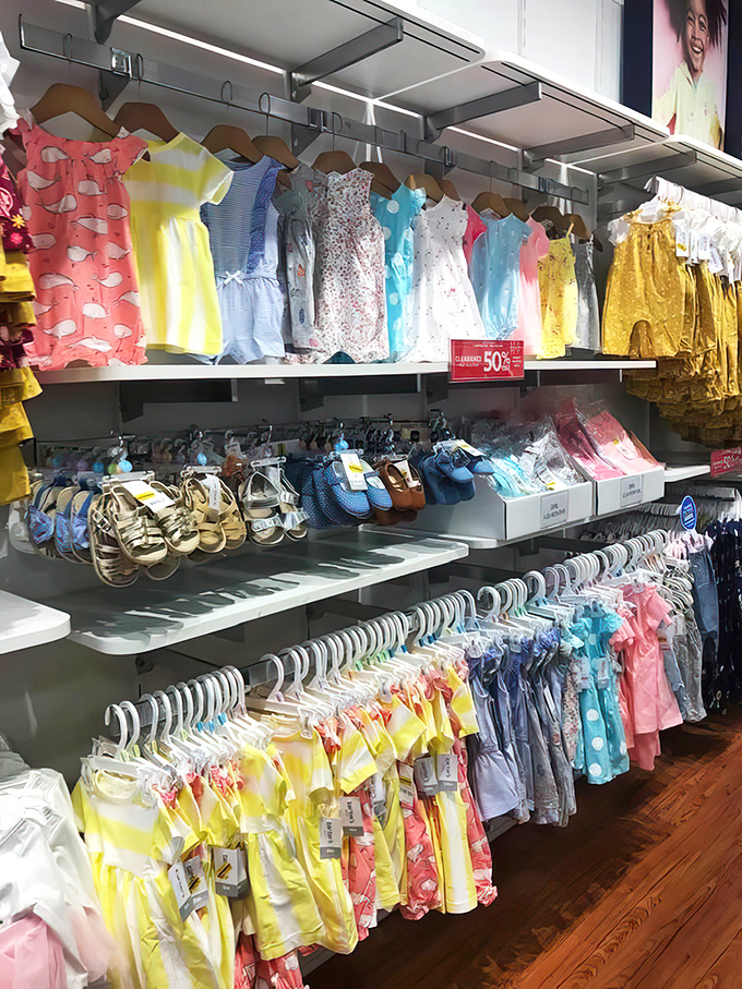 OshKosh's cheerful children's collection brings sunshine indoors with yellows and pinks that practically guarantee your child will be the best-dressed at daycare.