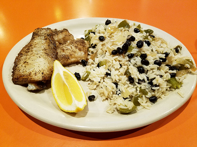 Pan-seared cod with rice proves this breakfast haven knows its way around lunch too &ndash; simple food executed with respect and skill.