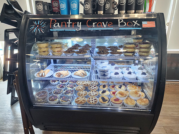 The "Pantry Crave Box" display case: where willpower goes to die and dessert dreams come true. Resistance is futile.