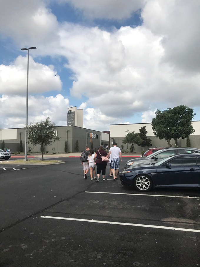 The parking lot fills with treasure hunters ready to score deals that would make extreme couponers weep with joy. 