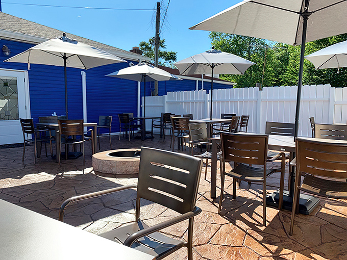 The outdoor patio offers Caribbean vibes with Maryland weather – a perfect spot to savor island flavors under summer skies.