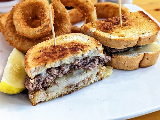 The patty melt: that perfect middle ground between a burger and grilled cheese that makes you wonder why you'd ever choose.