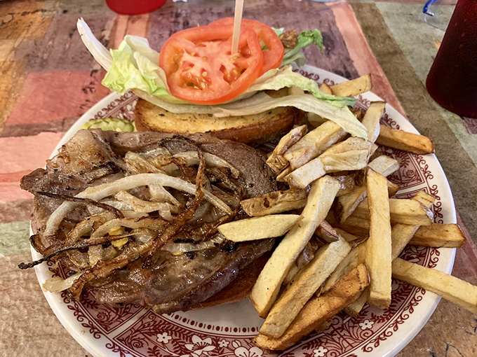 This isn't just a burger&mdash;it's the patty melt that time forgot, sizzled to perfection while modern food trends come and go.