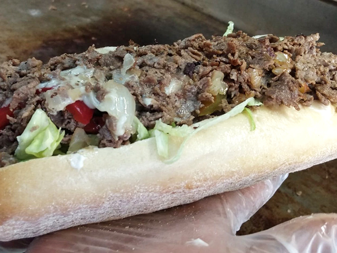 A cheesesteak that doesn't need a Philadelphia address to prove its authenticity. The melted cheese and tender meat tell the whole story.