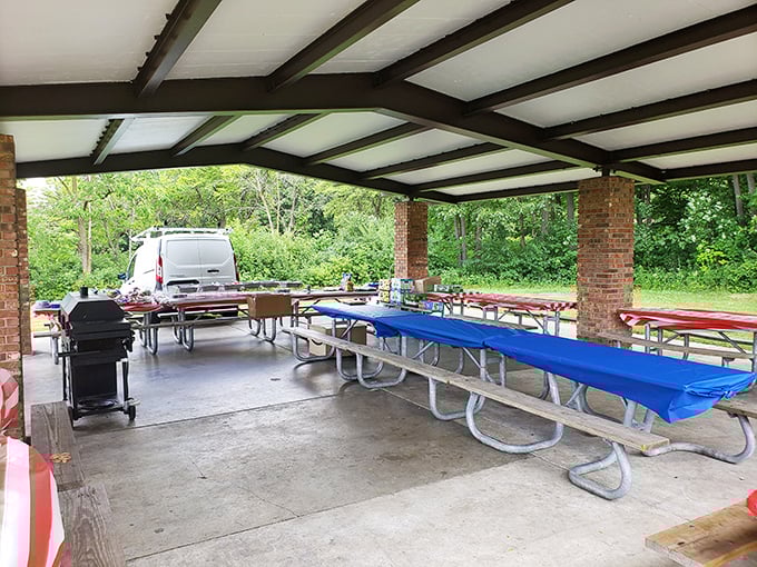 The humble picnic pavilion&mdash;architectural simplicity that has hosted more family celebrations, awkward reunions, and perfect sandwiches than we'll ever know.