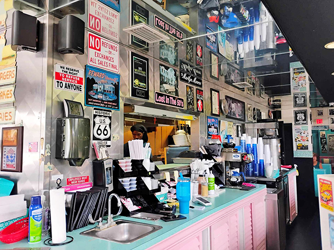 Behind the counter, organized chaos reigns&mdash;a well-orchestrated dance of order tickets, coffee pots, and the occasional "Order up!"