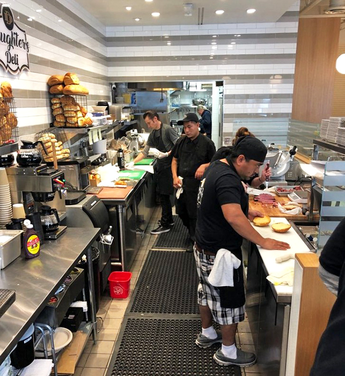 Behind the scenes where the magic happens - a well-oiled machine of deliciousness in action.