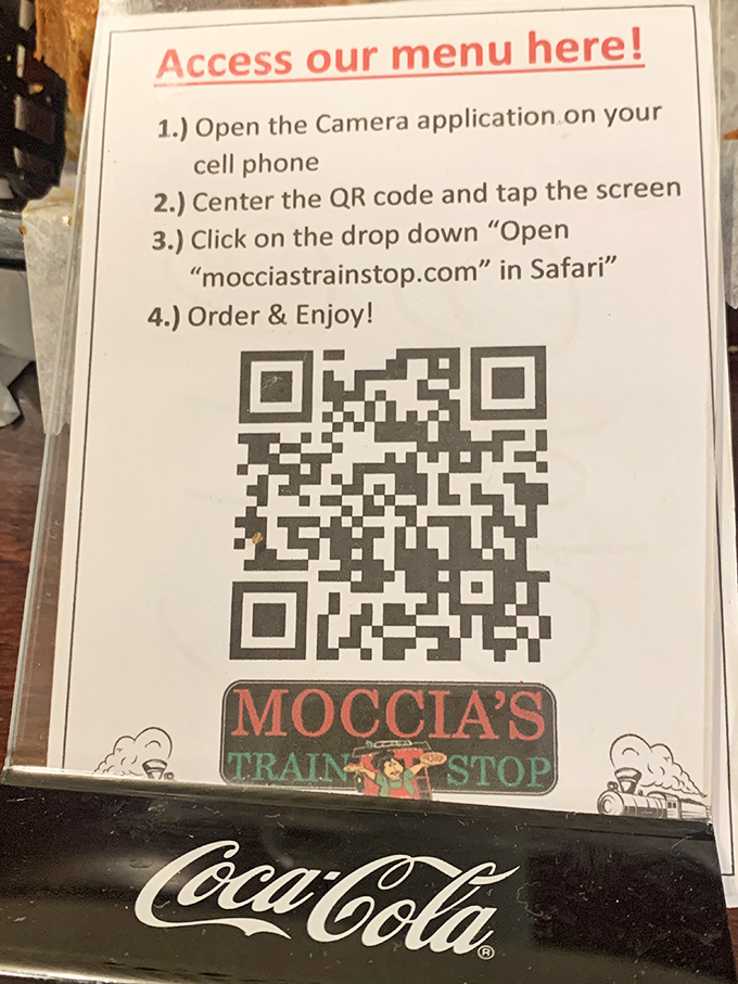 Modern convenience meets old-school dining &ndash; scan the QR code for the menu while still enjoying the traditional restaurant experience.