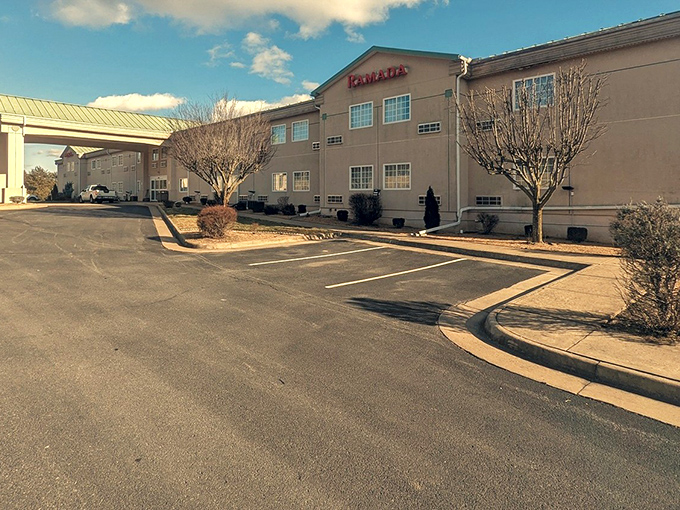 Even chain hotels like this Ramada blend respectfully into Strasburg's landscape. Comfort for visitors without compromising the town's character.