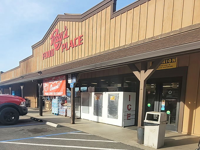 Ray's Food Place &ndash; where grocery shopping doesn't require GPS navigation or parking garage tickets. Small town convenience with mountain views included.