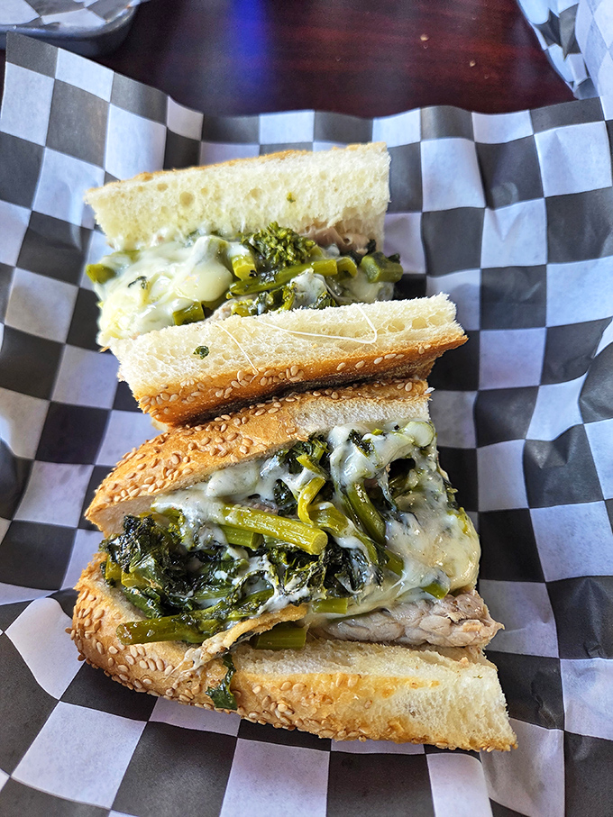 A roast pork sandwich with broccoli rabe and provolone&mdash;Philadelphia's other famous sandwich that deserves equal billing with cheesesteaks.