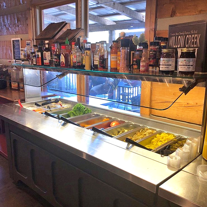 A salad bar that actually makes you excited about vegetables &ndash; now that's mountain magic at work.