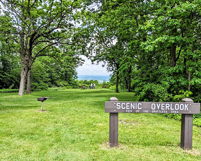 Scenic Overlook might be the biggest understatement since someone called the Grand Canyon "a pretty big hole."
