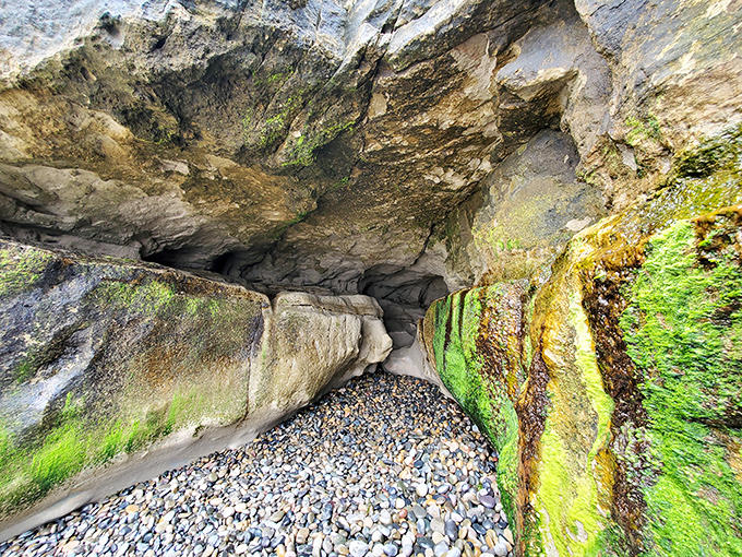 Nature's sculpture gallery hides within Terramar's sea caves. These geological wonders have been patiently carved by waves for millennia.