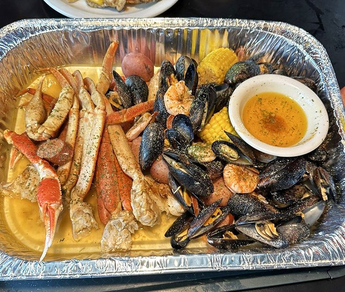 A seafood feast that would make Neptune himself put down his trident and pick up a bib&mdash;oceanic abundance meets butter-drenched bliss.