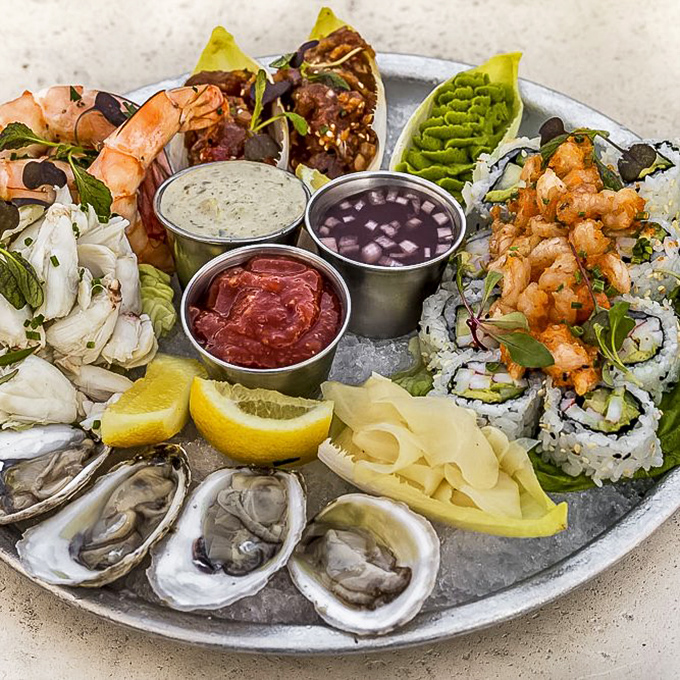 The Admiral's Plateau isn't just seafood&mdash;it's an oceanic United Nations where oysters, shrimp, and sushi gather in delicious diplomacy.