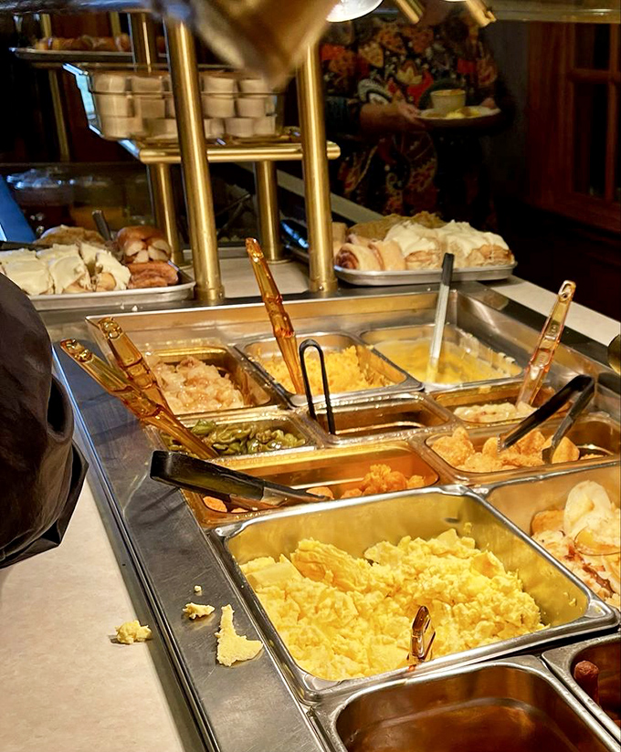 The buffet line&mdash;where "just a little bit of everything" becomes a personal challenge that your plate is happy to accept.