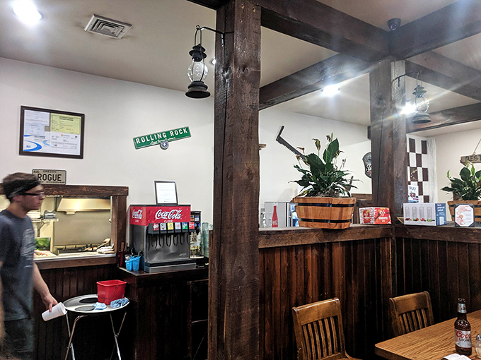 Rustic beams and practical service areas&mdash;this place wasn't designed by an Instagram influencer, but by someone who understands real hospitality. 