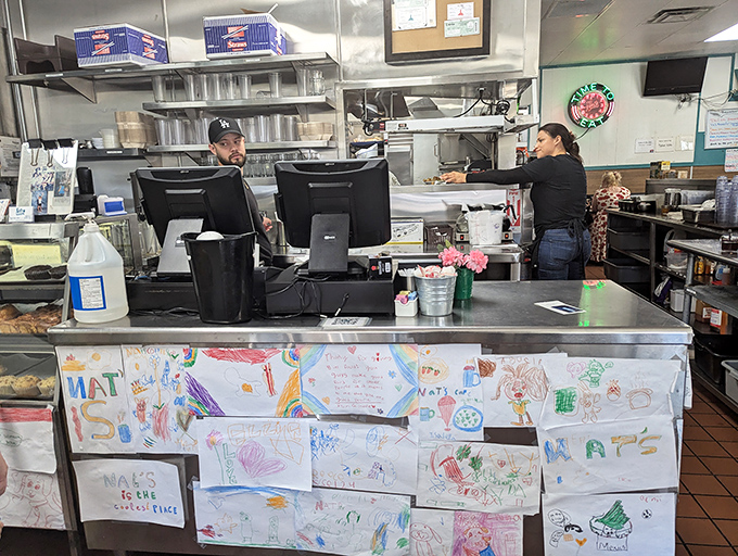 Another angle on breakfast mission control, where the magic happens in plain sight.