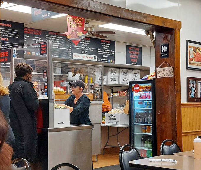 "Order here" might be the three most promising words in Cleveland. The service window offers a glimpse into the organized chaos that produces sandwich nirvana.